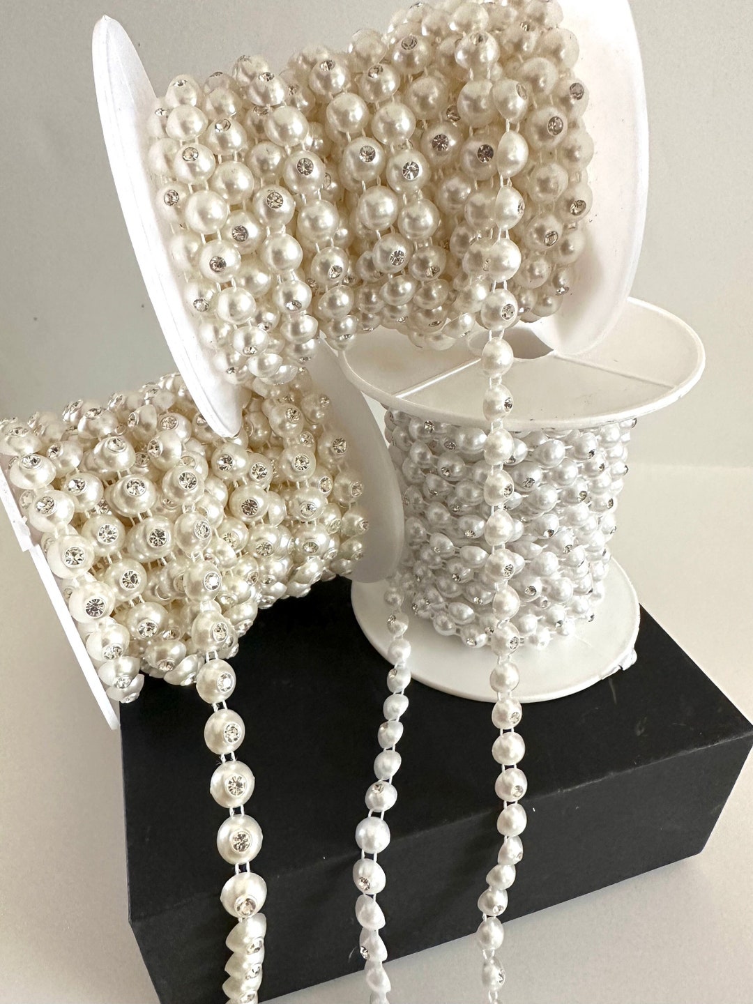 Pearl Chain,ivory Pearls,flat Back Beads,pearls Chain,strand of Pearls ...