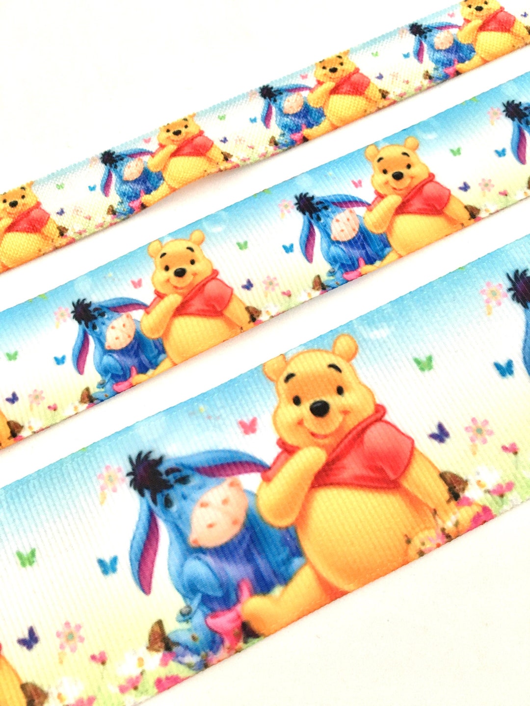 2 Yds,pooh Ribbon,foe Elastic,yellow Bear Ribbon,grosgrain Ribbon ...