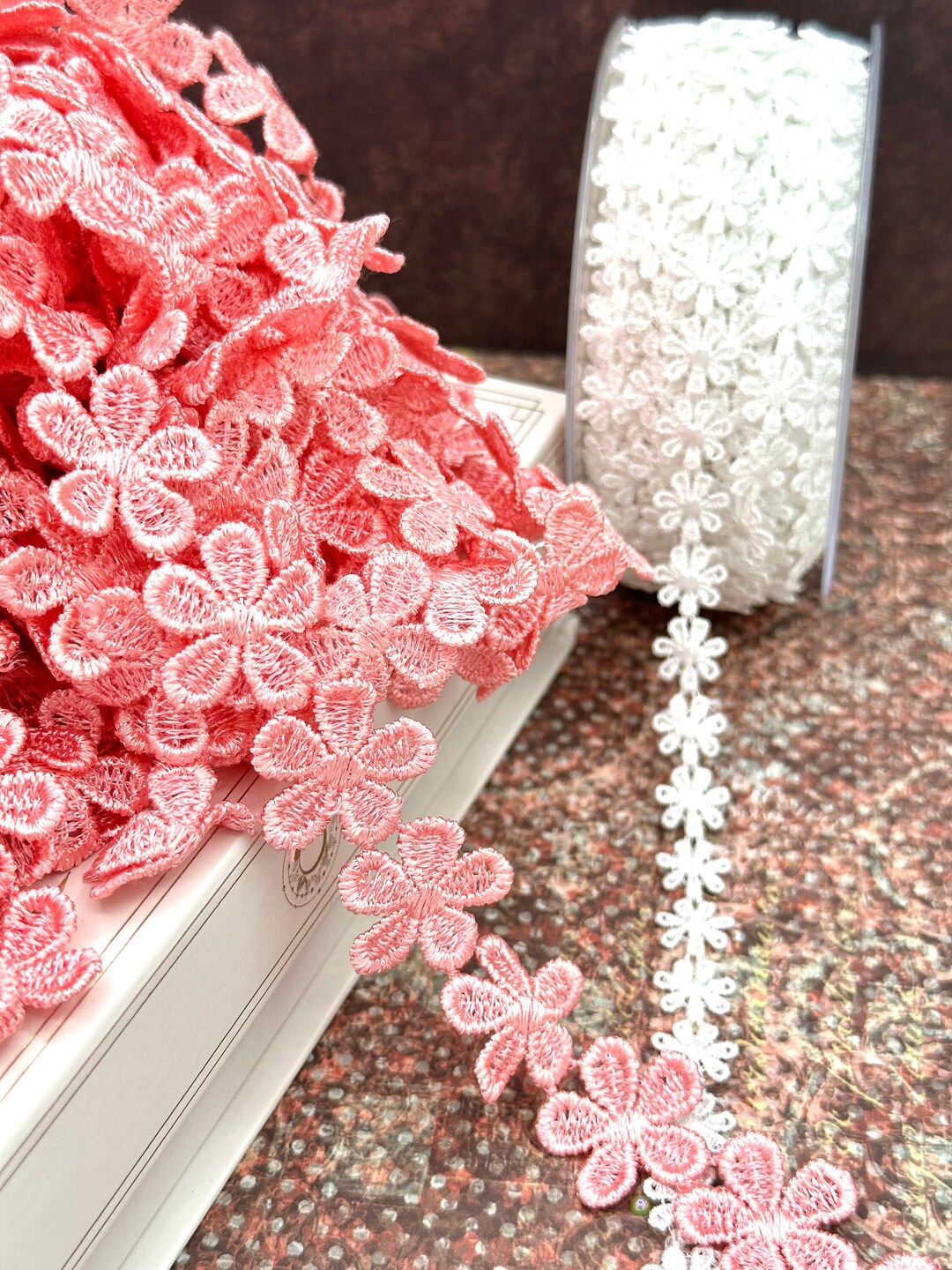 Daisy Trims,embroidered Trim,embellished Trim,card Making Trim ...