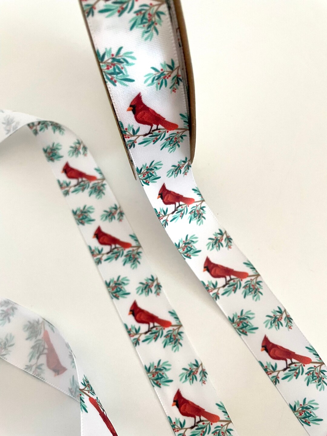 1-10 Yds,bird Ribbon,satin Ribbon,fabric Ribbon,cardinal Ribbon ...