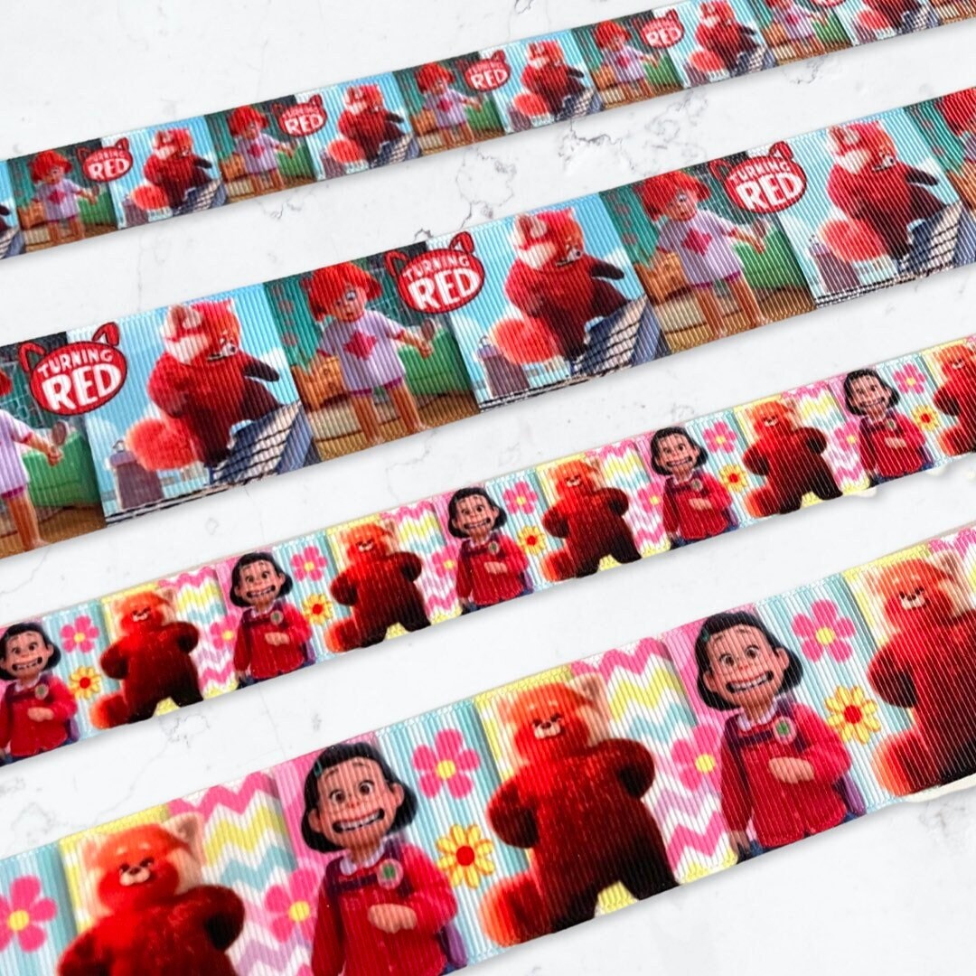 2 -50yds,turning Red Ribbon,character Ribbon,cartoon Ribbon,ribbon by ...