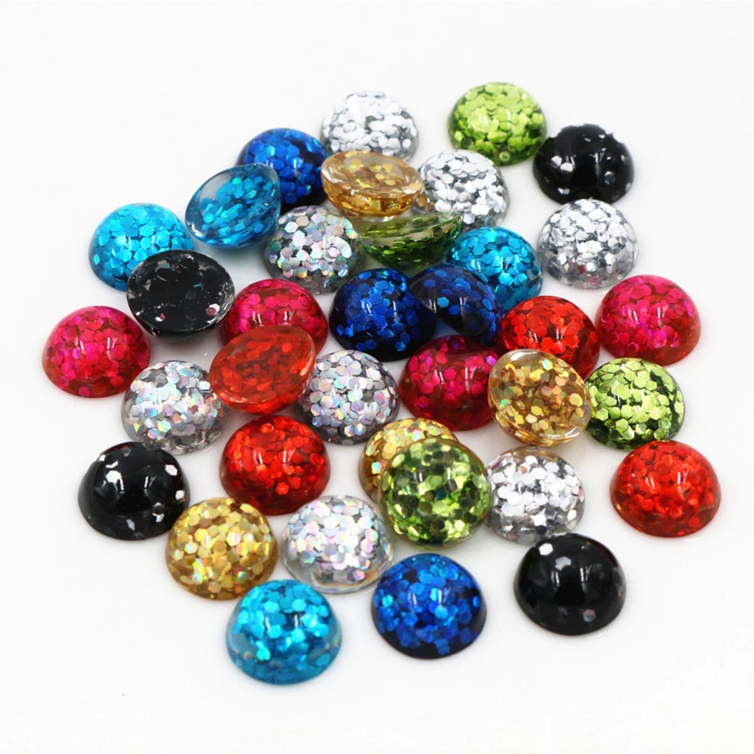 40 Pcs,mix Cabochons,small Cabochons,mix Gemstone,resin Cabochon,half ...