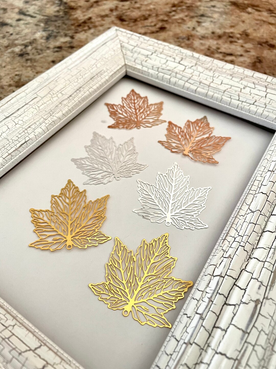 5 Pcs,metal Leaves,blank Metal Leaves,gold Leaves,metal Findings,silver ...