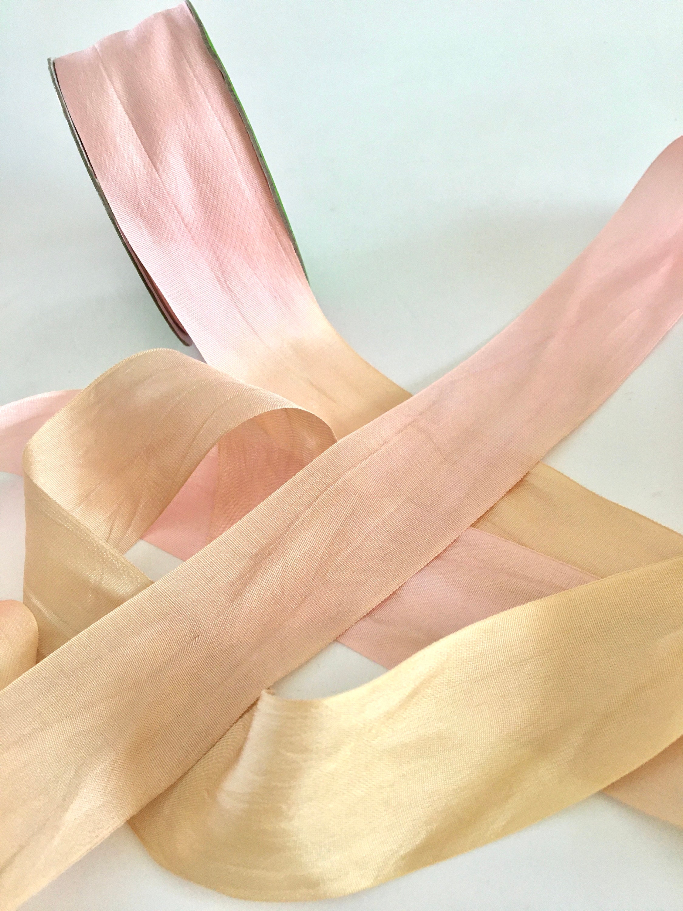 Silk ribbonvariegated ribbonfabric ribbondyed ribbonbows | Etsy