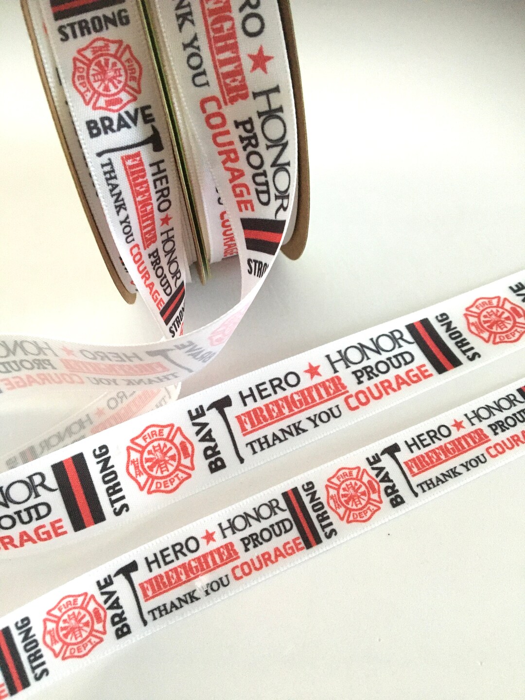 1-10 Yds,firefighter Ribbon,hero Ribbon,ribbon,thank You Ribbon ...