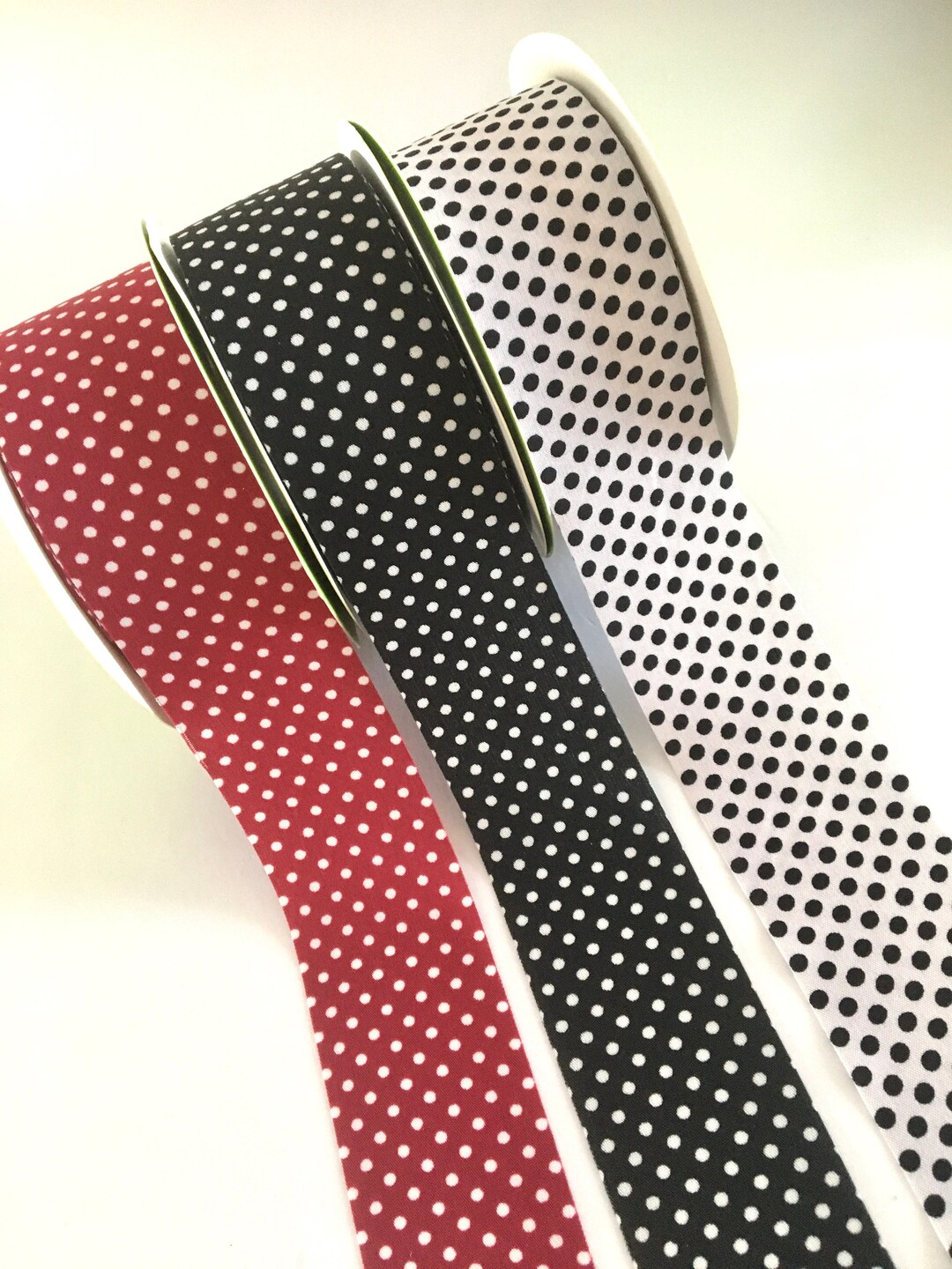 2-25 Yds,polka Dot Ribbon,grosgrain Ribbon,fabric Ribbon,ribbon by the ...