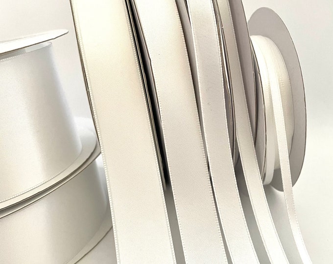 5-50 Yds,off-white Satin Ribbon,wedding Ribbon,satin Ribbon,ribbon for ...