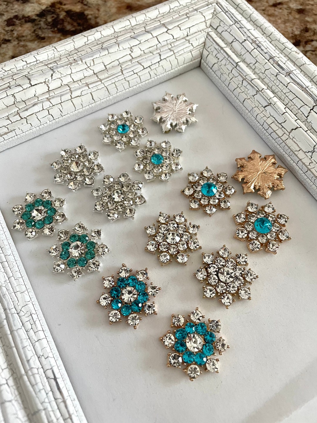 5 Pcs,snowflake Rhinestones,rhinestones for Flowers,embellished ...