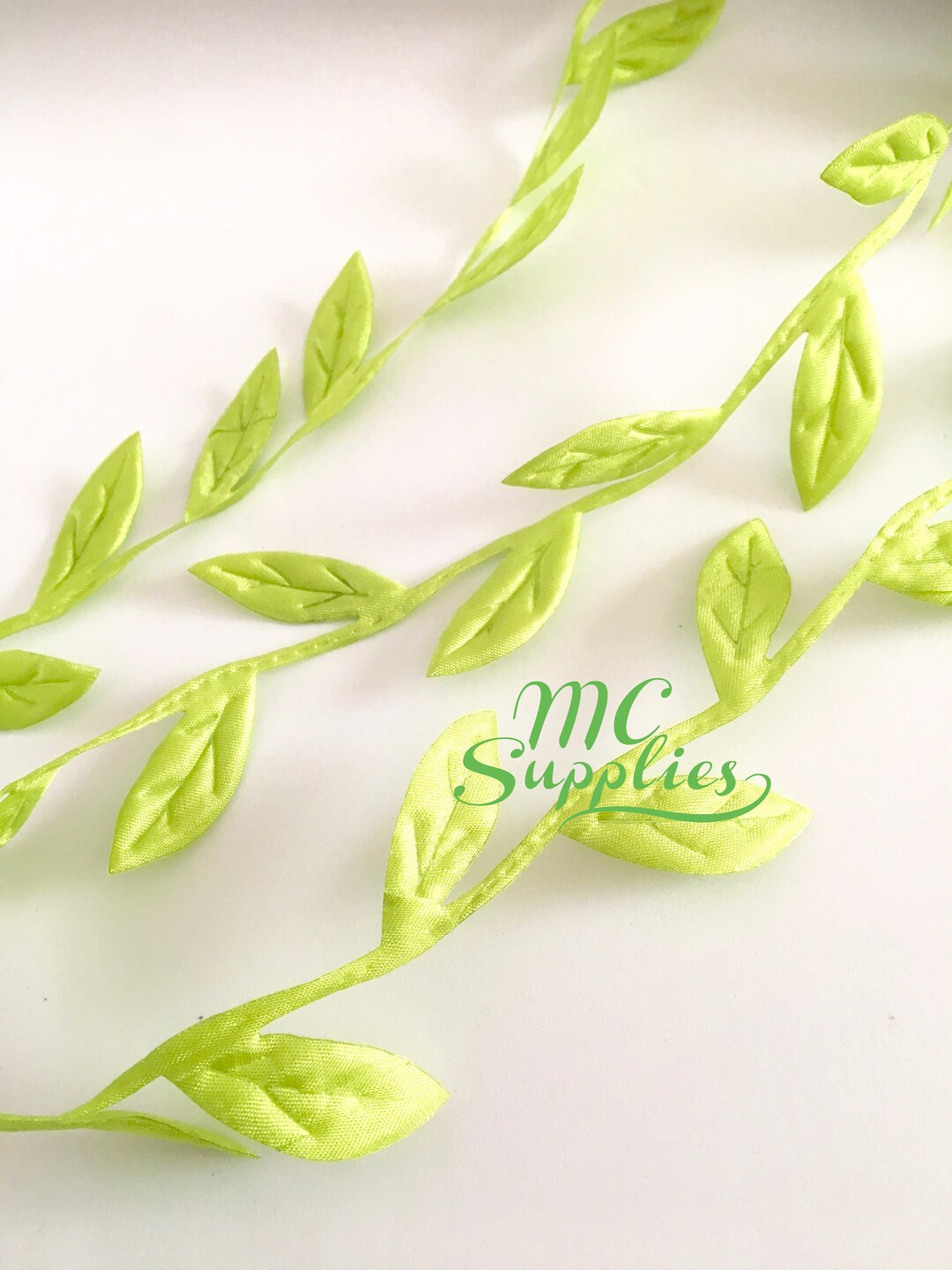 1-15 Yds,green Leaves,leaves Ribbon,leaf Trim,leaves Trim,card Making ...