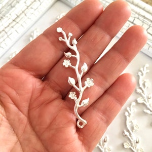 5 Pcs,metal Leaves,metal Leaf Branch,blank Metal Leaves,metal Findings ...