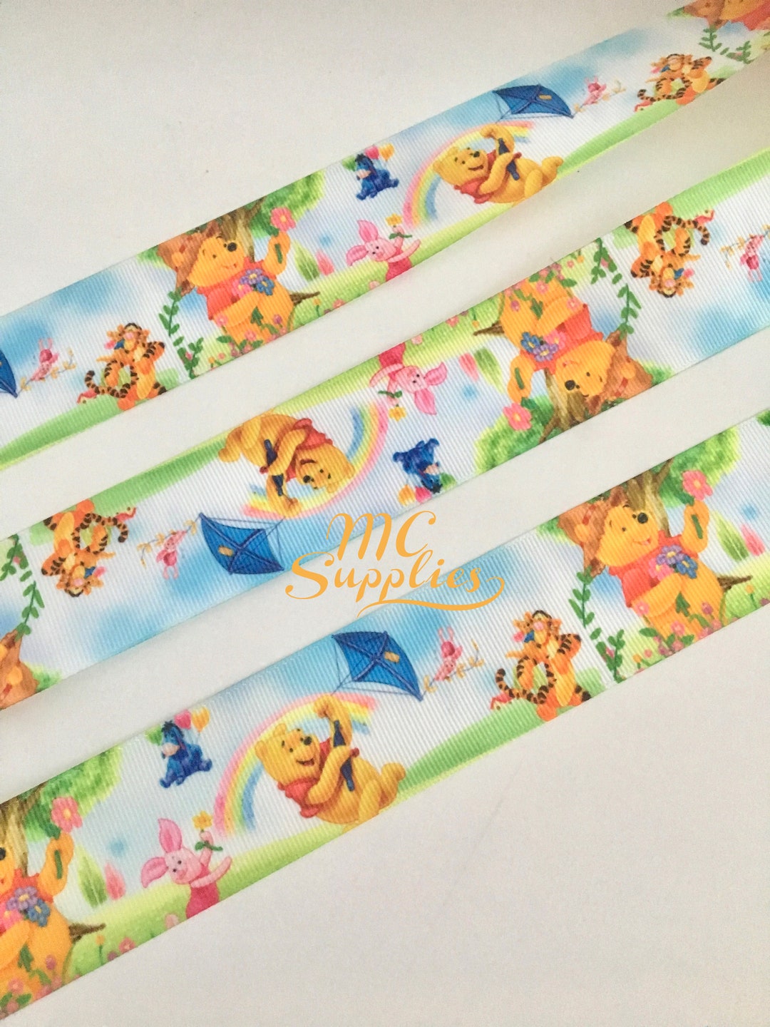 2-50 Yds,winnie Ribbon,yellow Bear Ribbon,grosgrain Ribbon,ribbon by ...