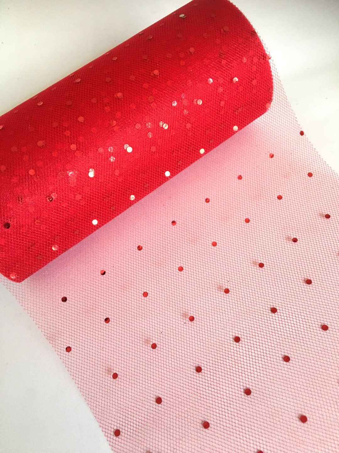 Red Tulle Ribbon,polka Dots Tulle,craft Ribbon,ribbon for Bows,wedding ...