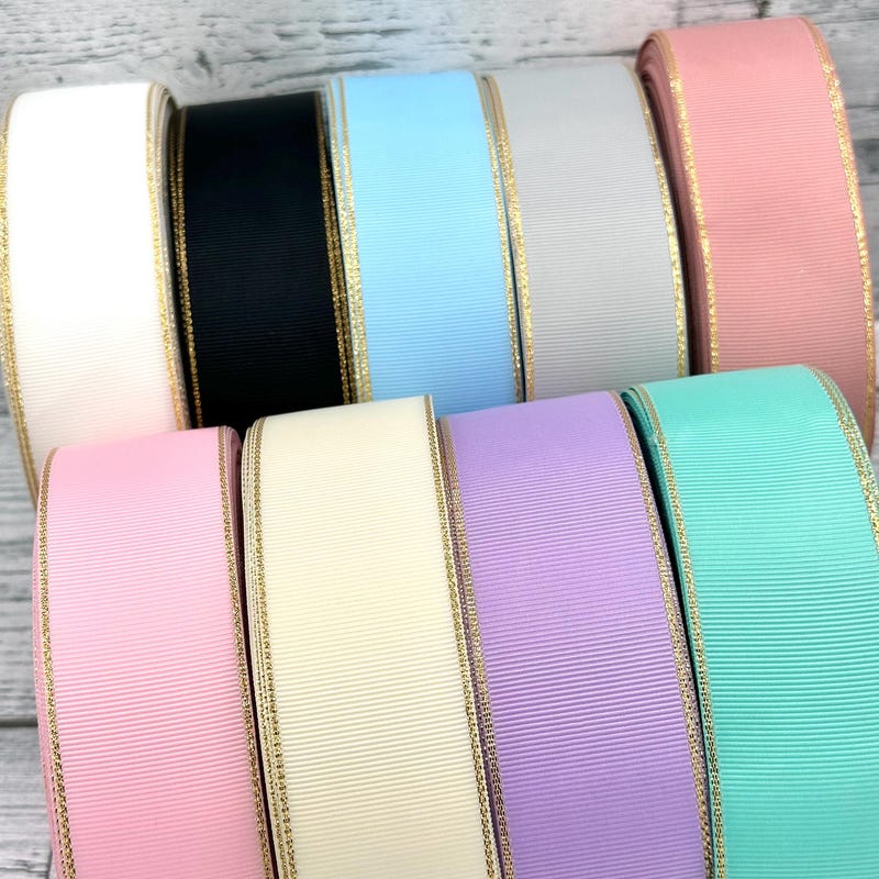 Gold Edge Ribbon - Etsy