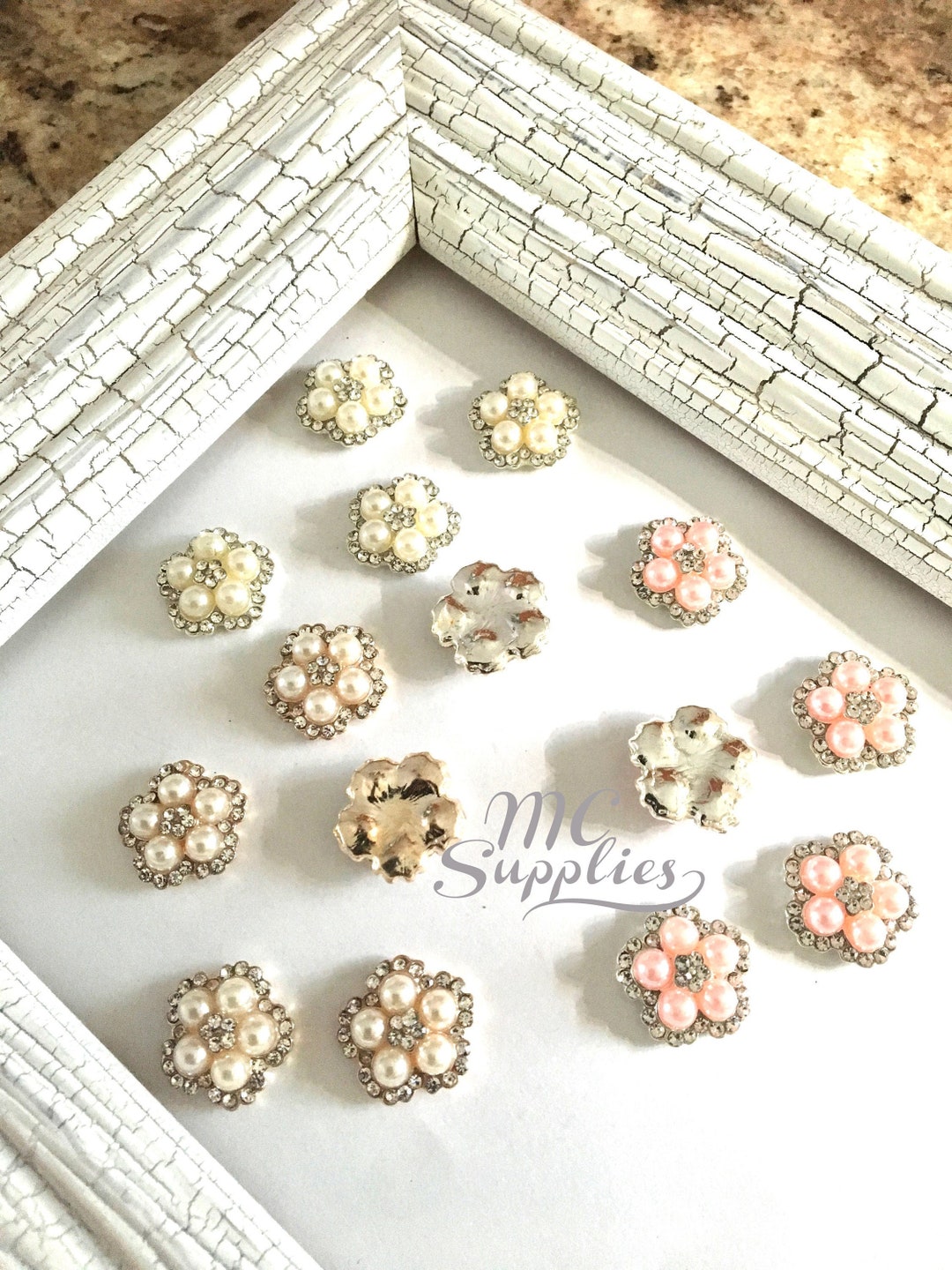 10 Pcs,metal Rhinestones,rhinestones for Flowers,flower Rhinestones ...