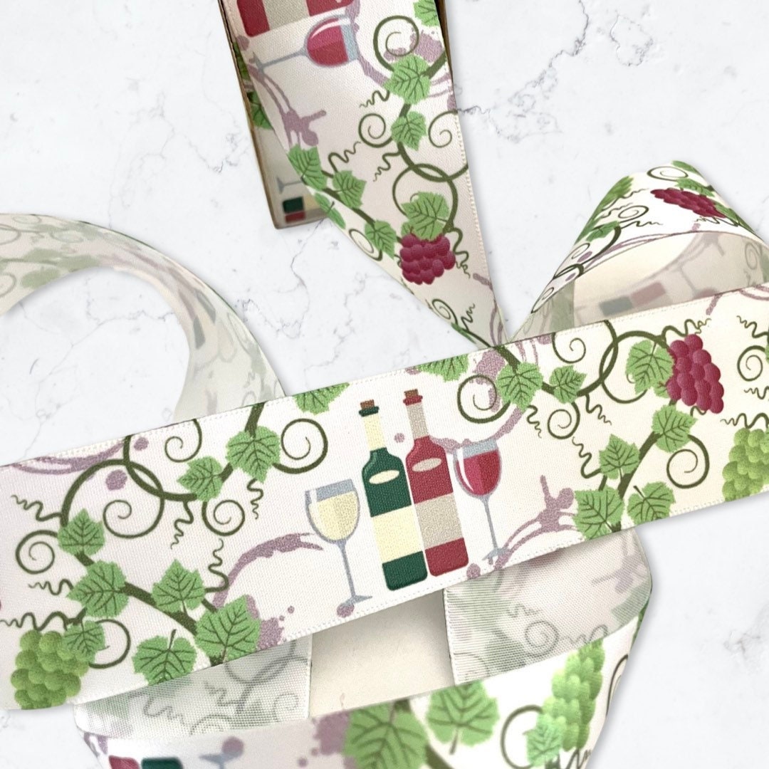 1-10 Yds,grapes Ribbon,drink Ribbon,wine Vines Ribbon,fruit Ribbon ...