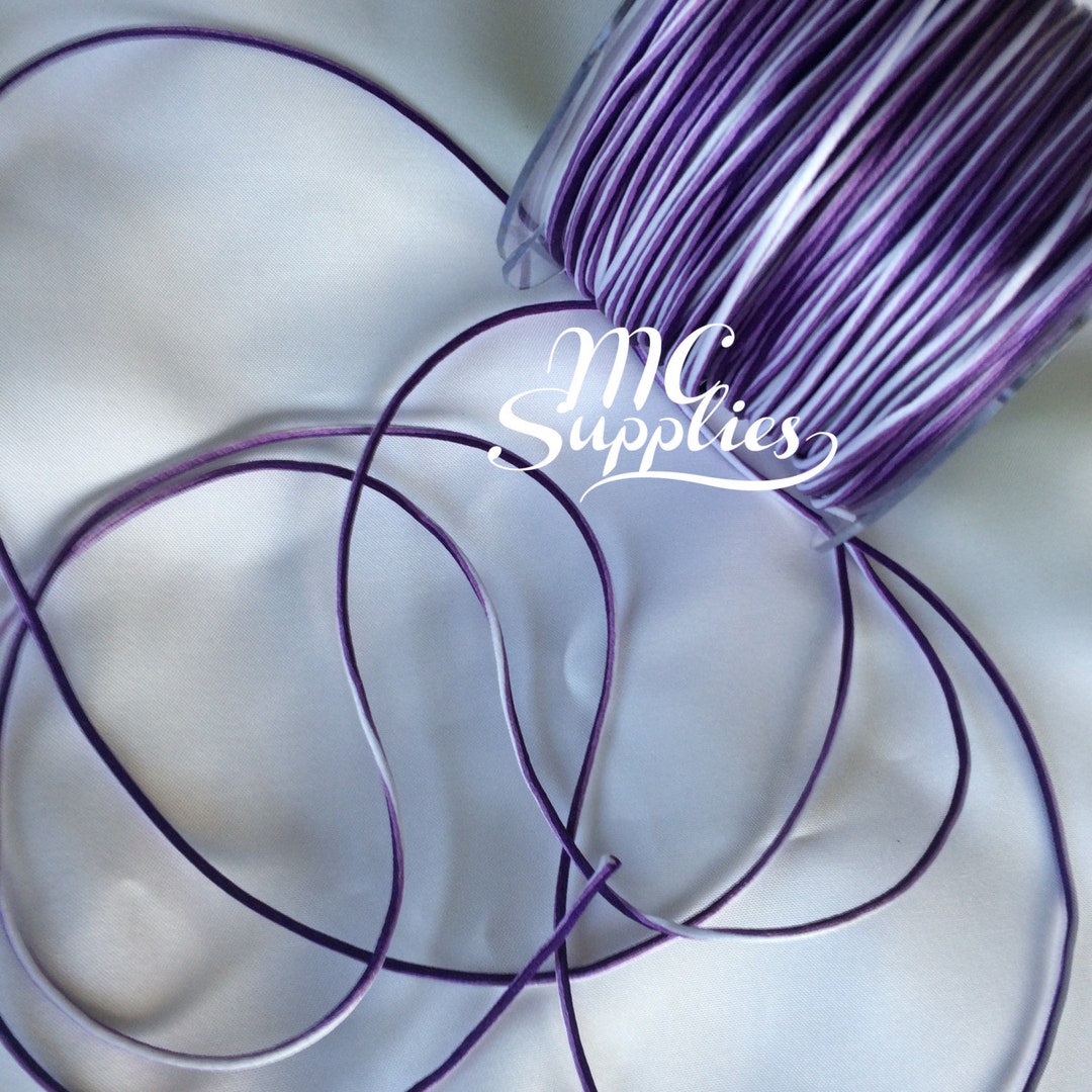 5 Yds,purple Satin Cord,rattail Cord,rat Tail Cord,cola De Rata,jewelry ...