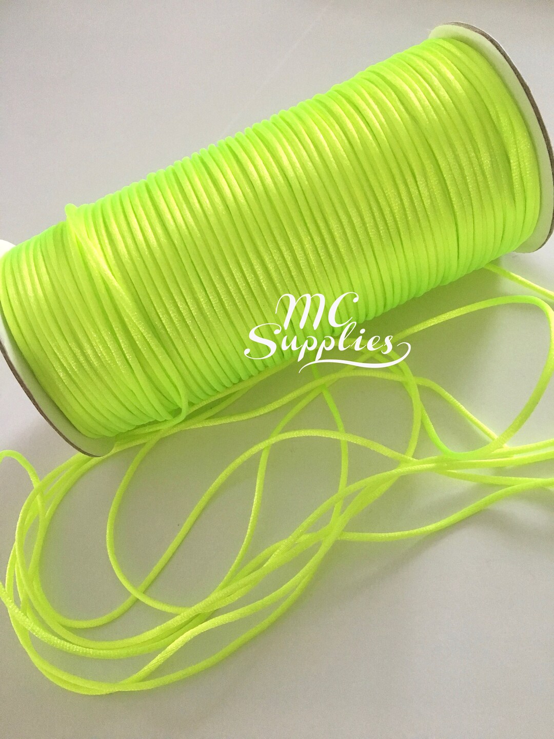 5 Yds,green Rattail Cord,rat Tail Cord,cordon Cola De Rata,satin Cord ...