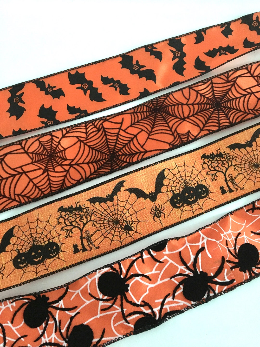 9 Yds,bat Ribbon,autumn Ribbon,fabric Ribbon,spider Ribbon,crafts ...
