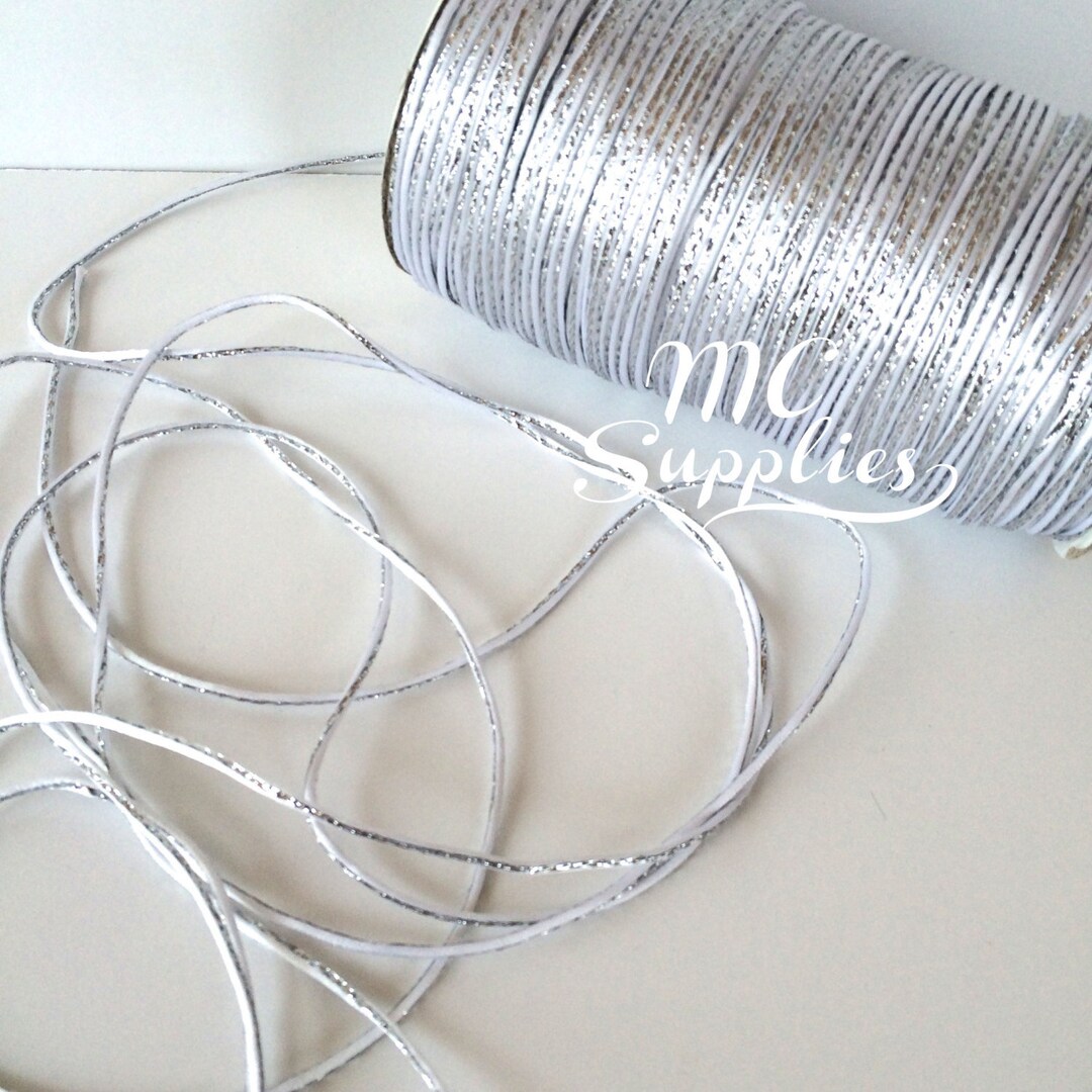 10 Yds,silver Rattail Cord,rat Tail Cord,cola De Rata,satin Cord ...