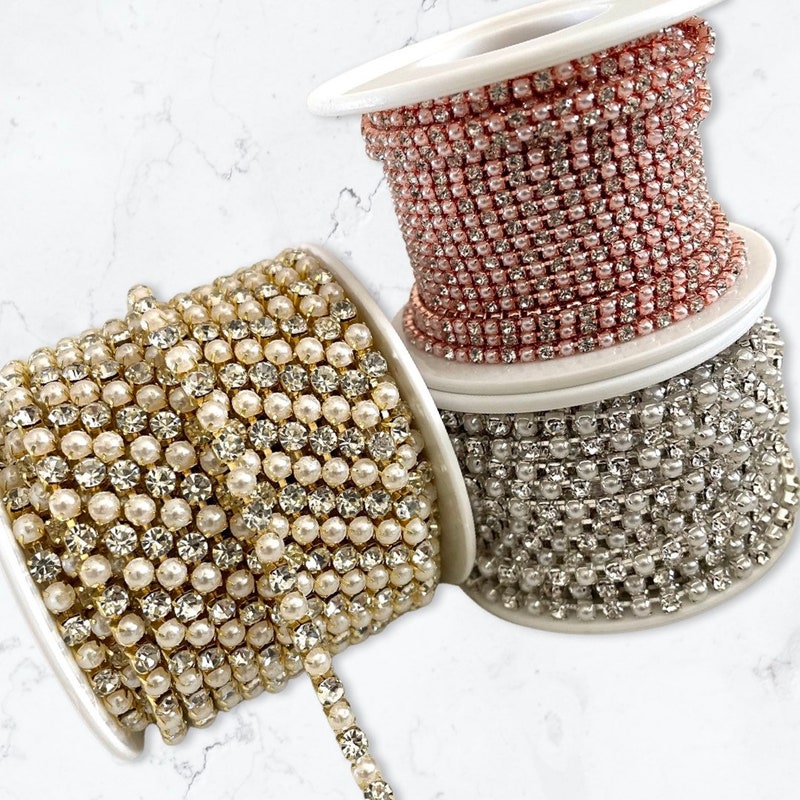 Rhinestone Chain - Etsy