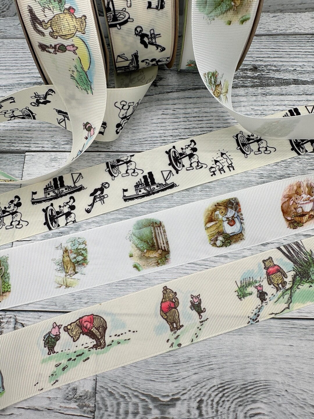 1-10 Yds,mickey Ribbon,pooh Ribbon,bunny Ribbon,cartoon Ribbon ...