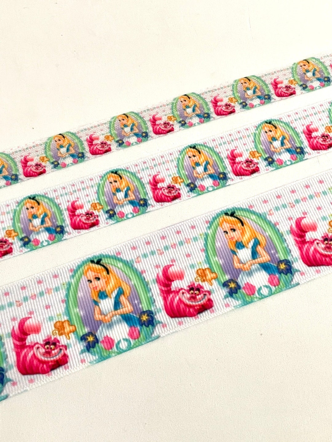 2 Yds,alice Ribbon,wonderland Ribbon,character Ribbon,grosgrain Ribbon ...