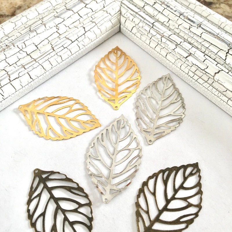 Small Metal Leaves - Etsy