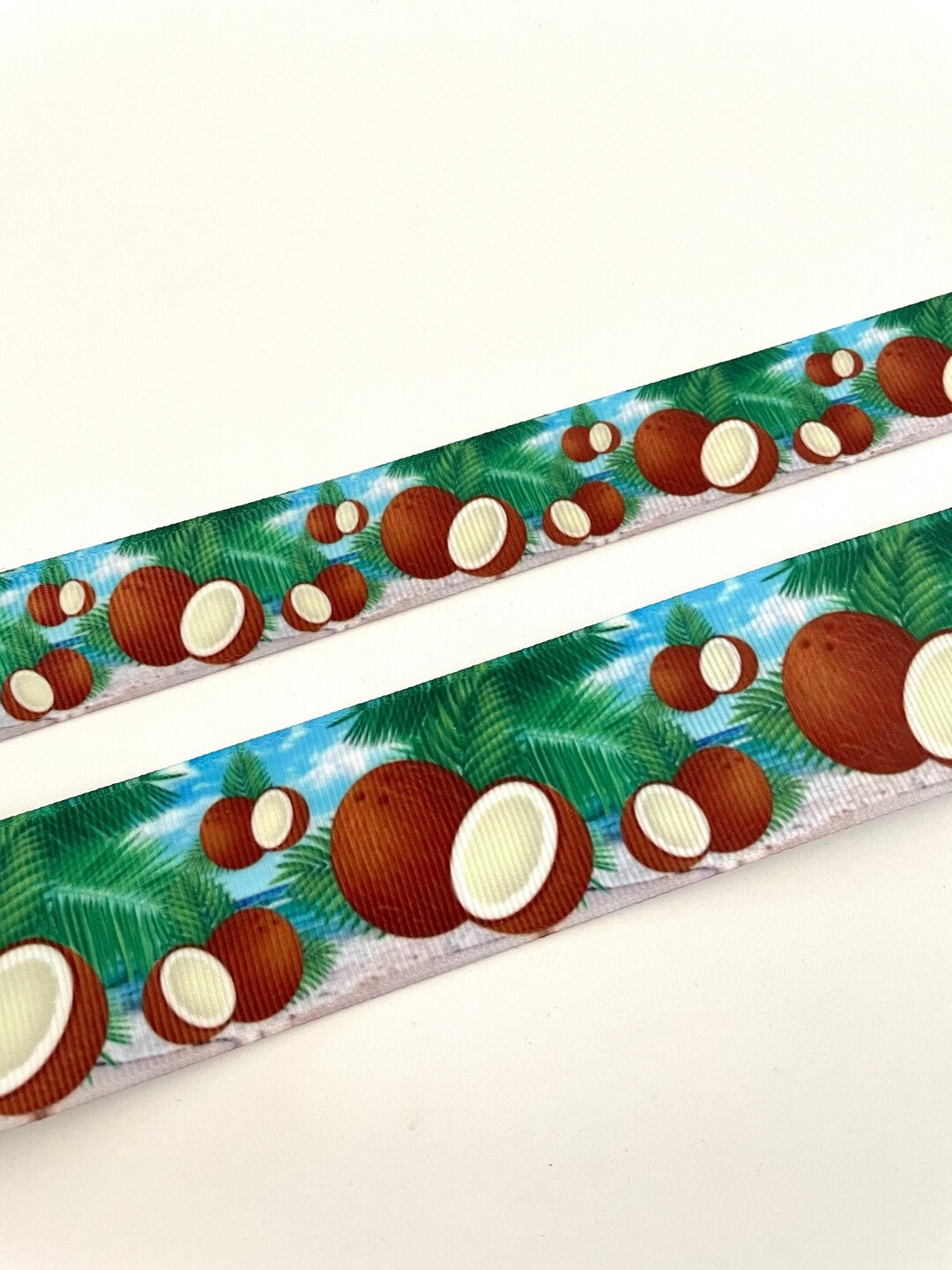 2-50 Yds,coconut Ribbon,tropical Ribbon,grosgrain Ribbon,craft Ribbon ...