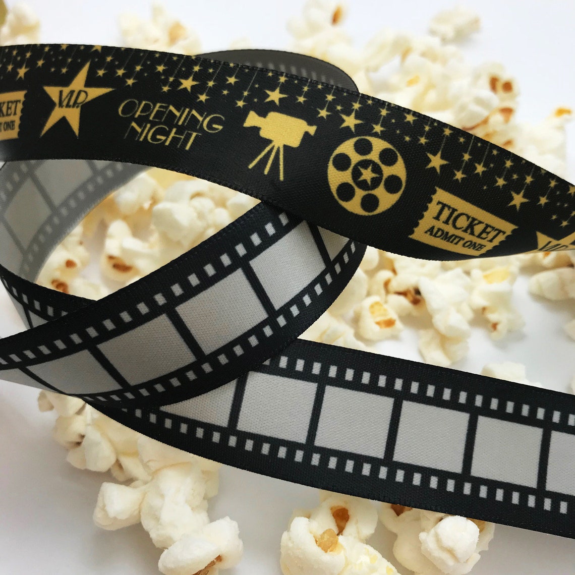 1-10 Yds,movie Film Ribbon,movie Ticket Ribbon,theater Ribbon,black ...