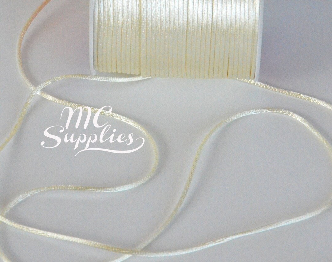 5-200 Yds,ivory Rattail Cord,rat Tail Cord,cola De Rata,satin Cord ...