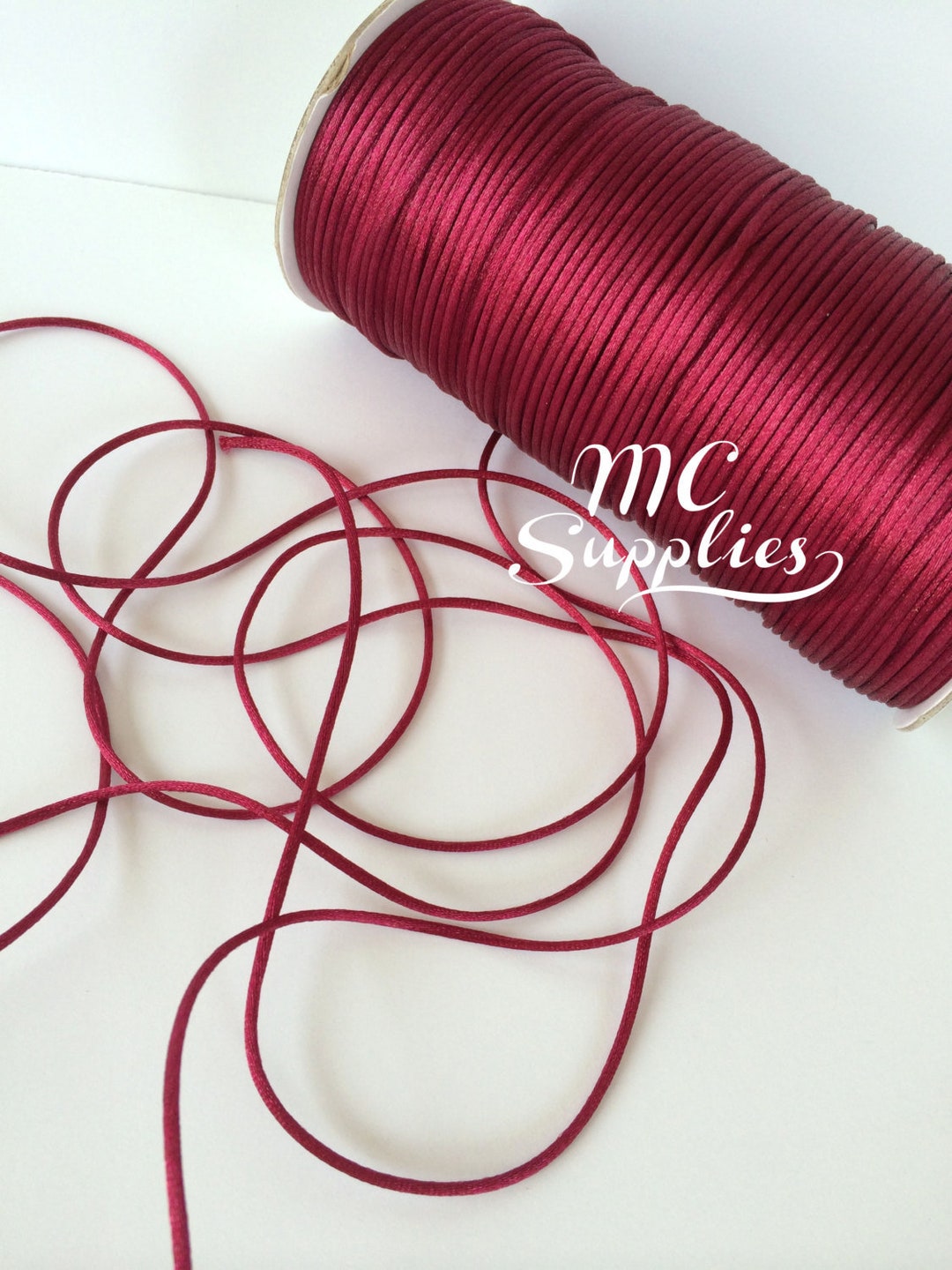 10 Yds,wine Cord,beading Cord,rattail Cord,rat Tail Cord,cola De Rata ...