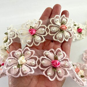 Flower Trim,flower Ribbon,bridal Trim,wedding Trim, Trim,embellish Trim ...