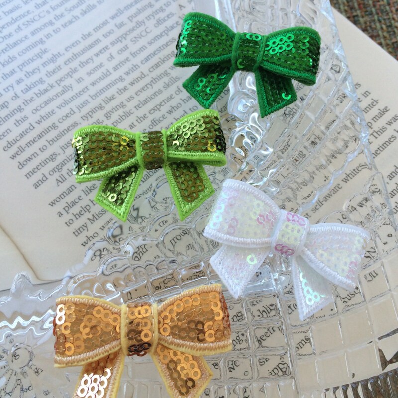 Mini Sequin Bow - Etsy
