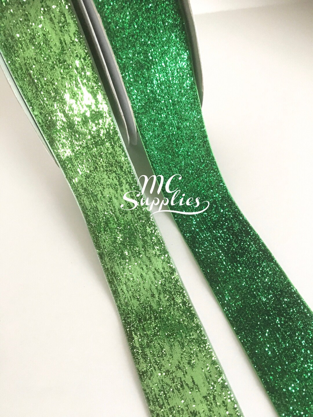 Green Glitter Ribbon,velvet Ribbon,fabric Ribbon,craft Ribbon,ribbon ...