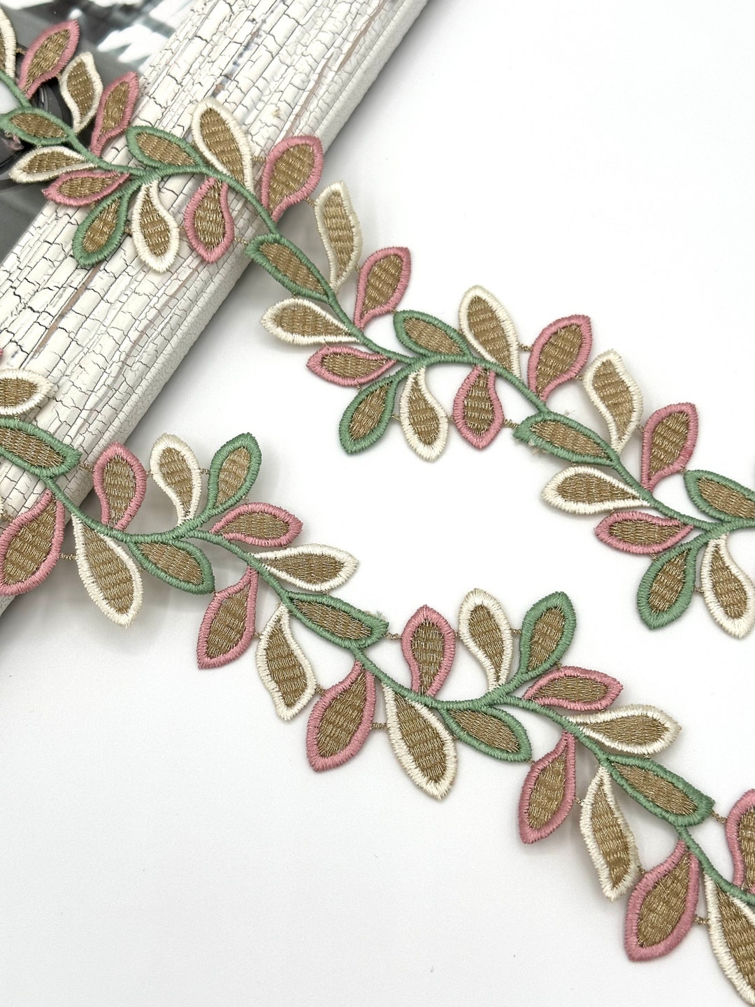 Leaves Ribbon,venice Lace Trim,vine of Leaves,leaves Trim,fabric Leaves ...