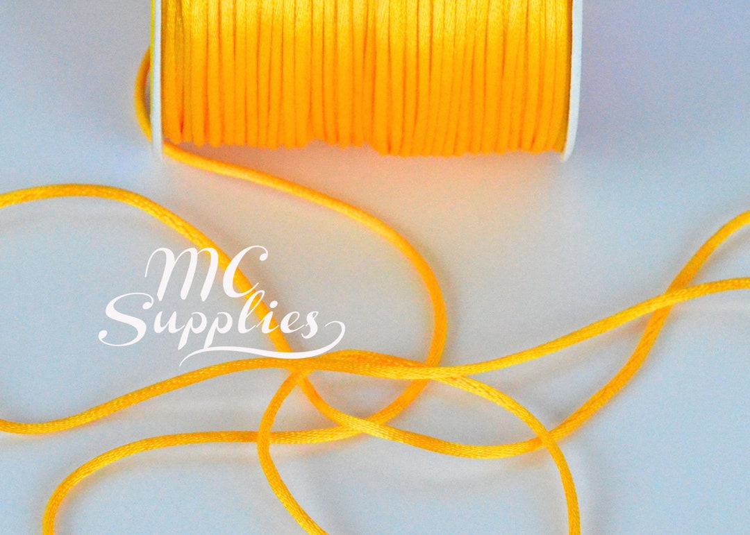 10 Yds,yellow Rattail Cord,rat Tail Cord,cola De Rata,satin Cord ...