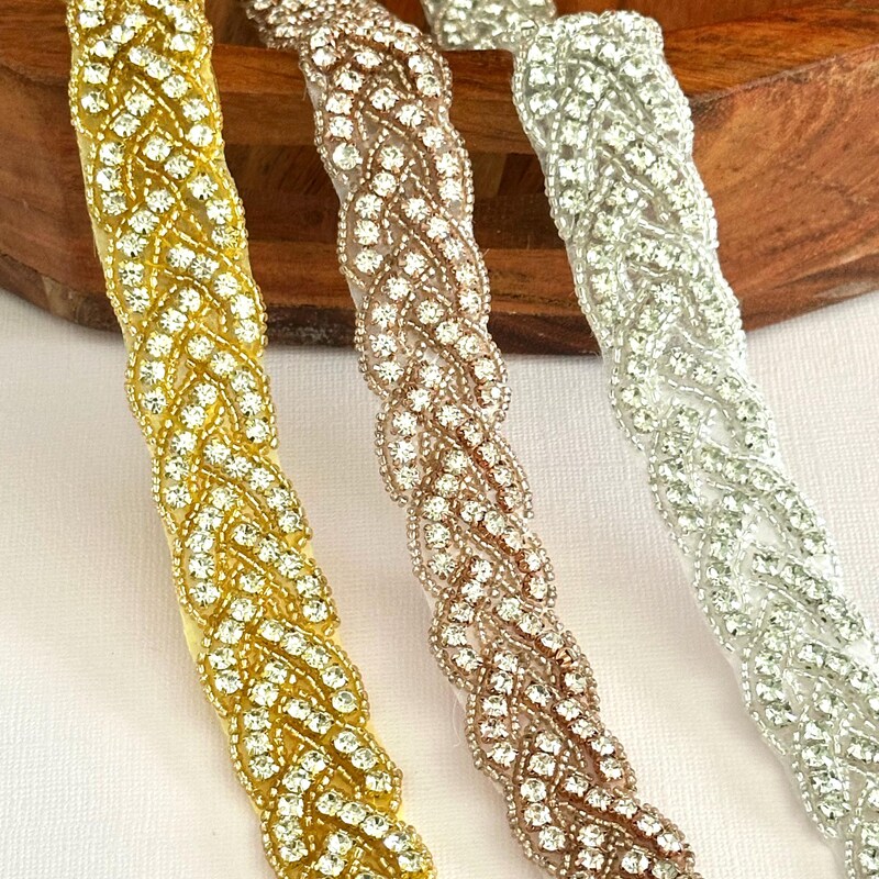 Rhinestone Trim - Etsy