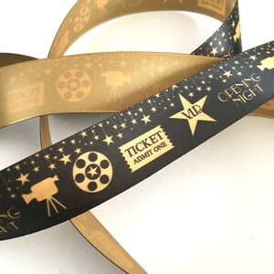 1-10 Yds,movie Film Ribbon,movie Ticket Ribbon,theater Ribbon,black ...