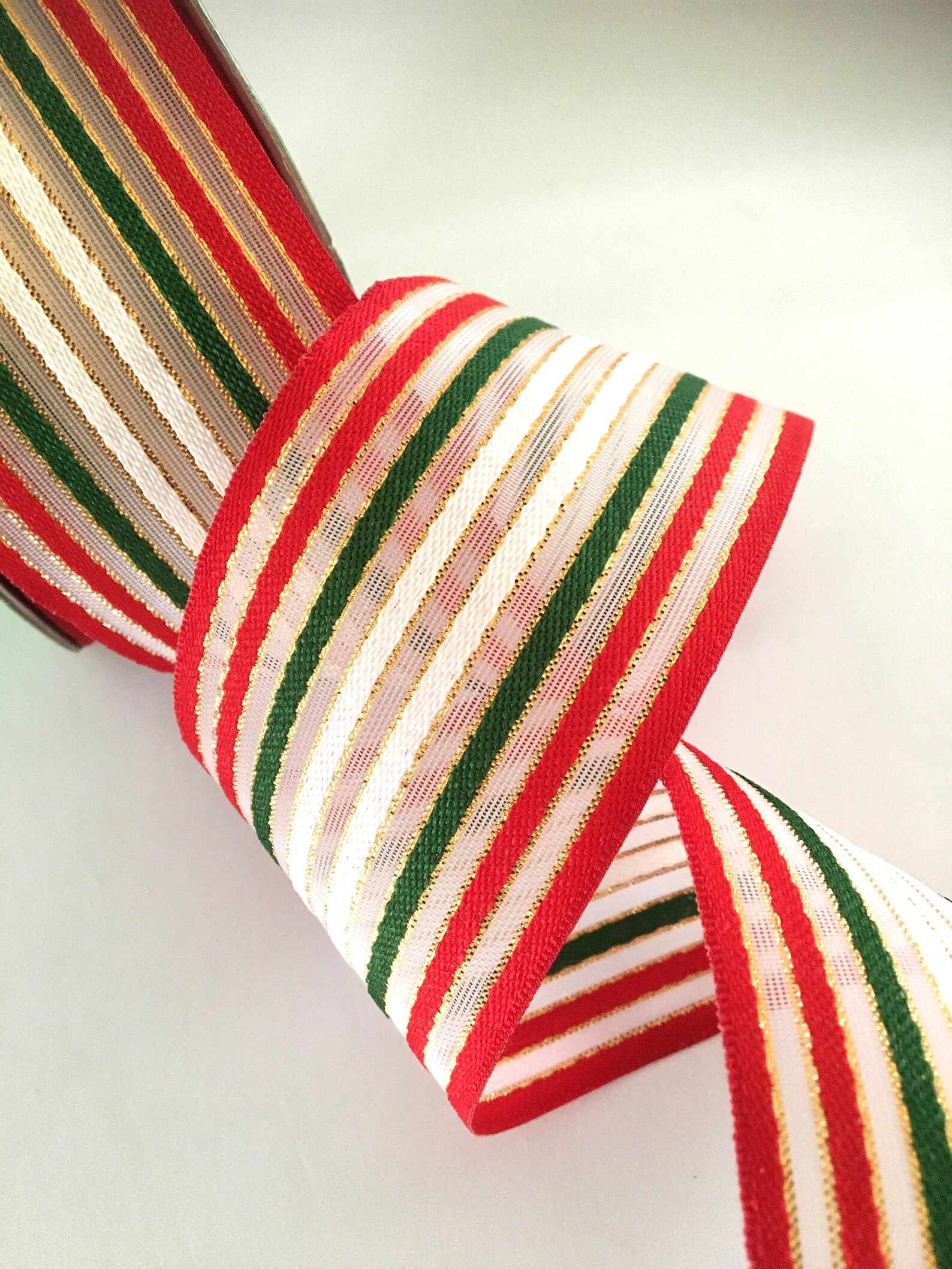 Christmas ribbonplaid ribbonholiday ribboncraft | Etsy