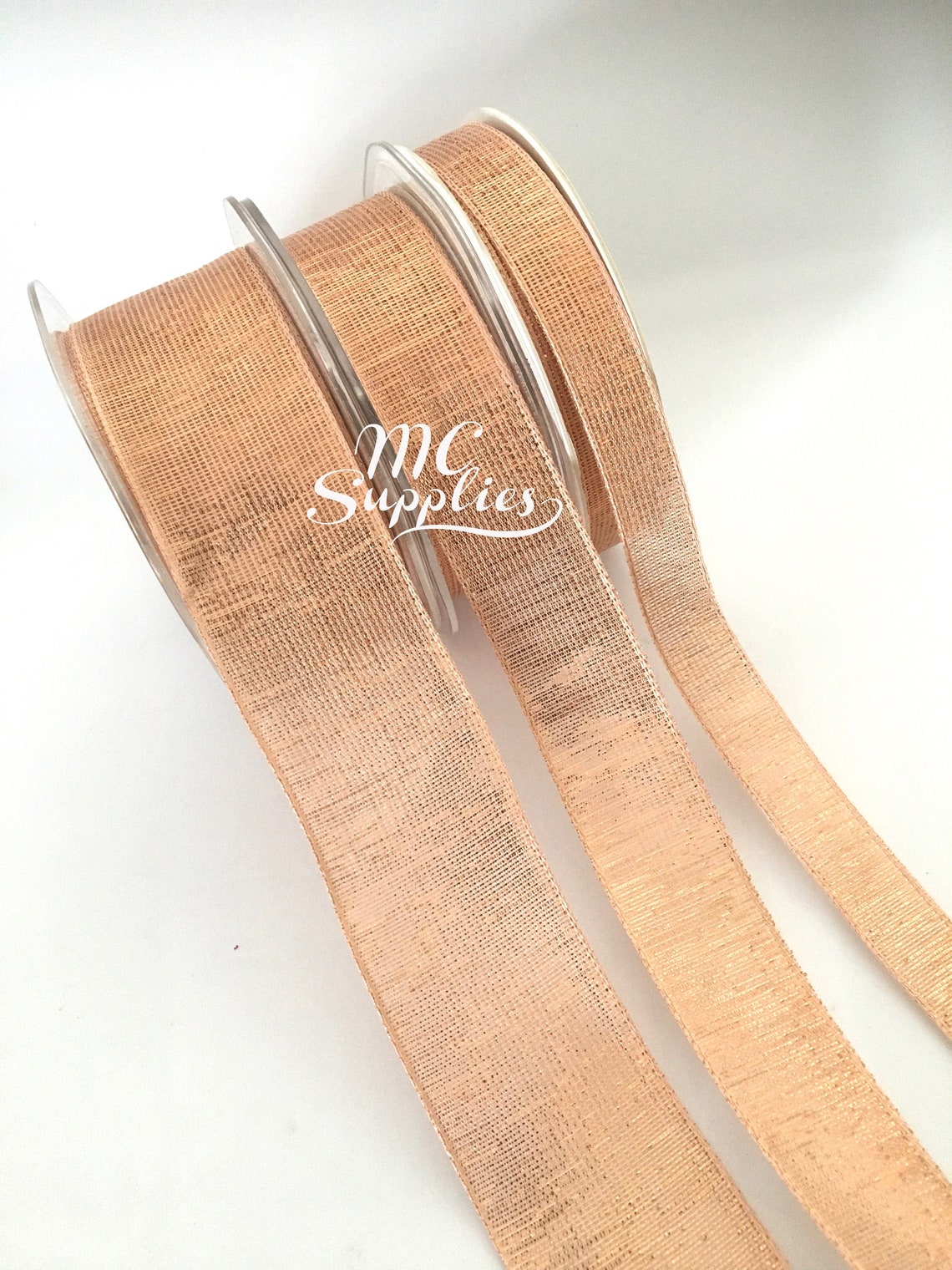 Rose Gold ribbonwedding ribbonmetallic mesh ribbonfabric | Etsy