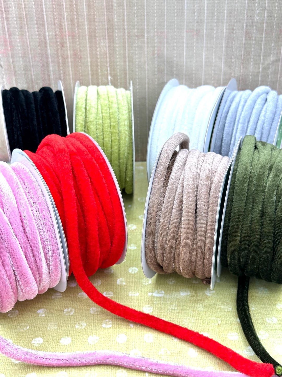 10 Yds,velvet Rope,piping Cord,velvet Cord,velvet Trim,ribbon for Bows ...