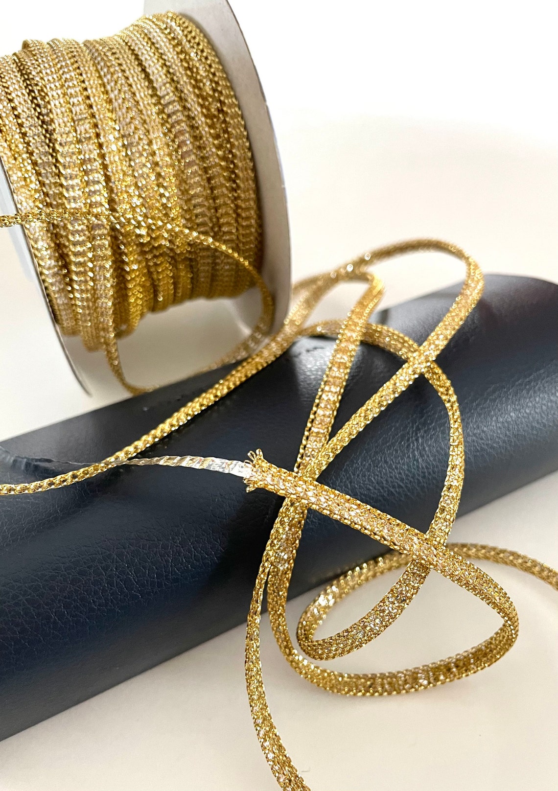 40 Yds,metallic Trim,metallic Cord,gold Cord,chain Ribbons,ribbon for ...