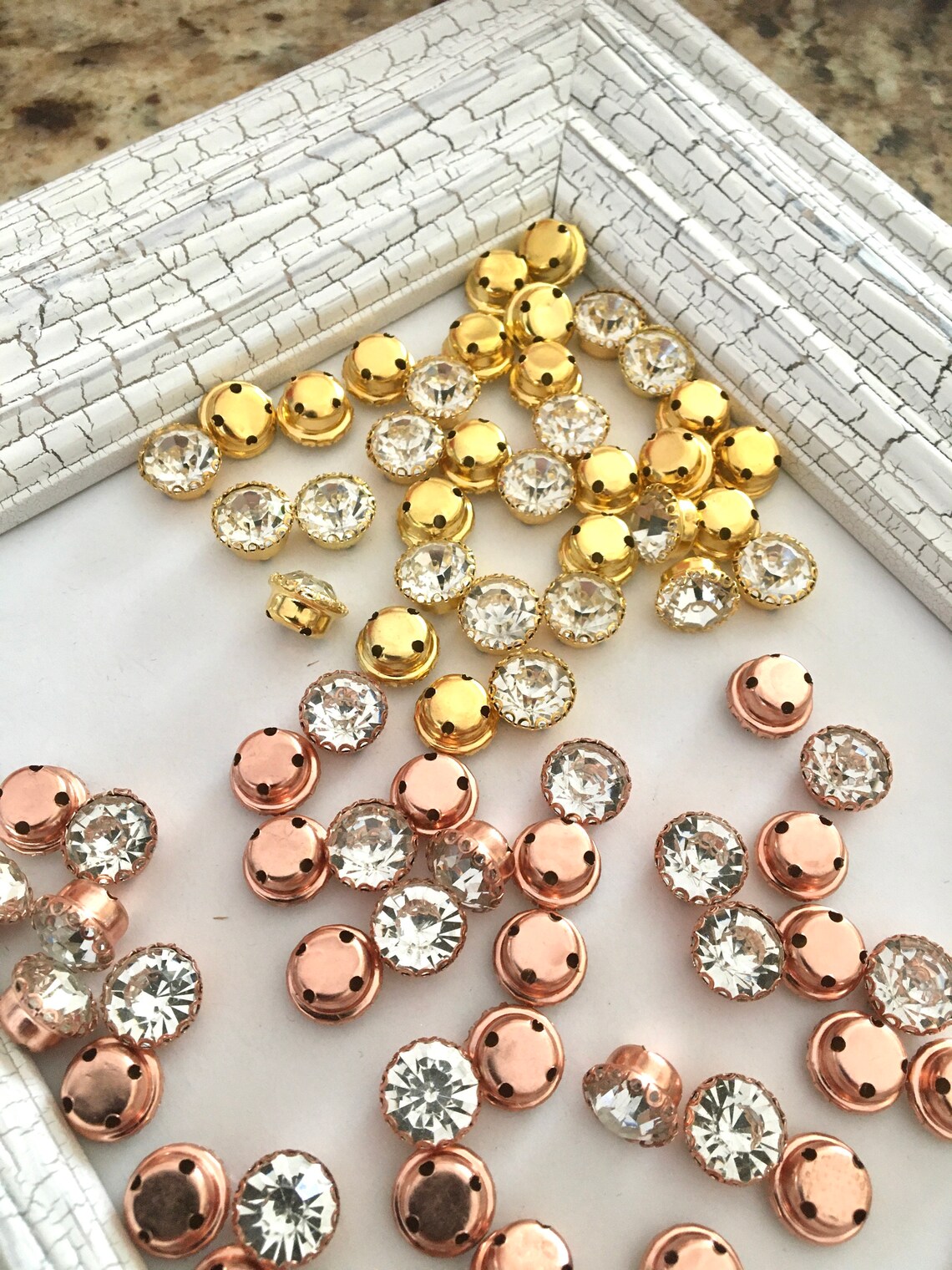 20 Pcsrose Gold Rhinestoneswedding Rhinestonesbridal | Etsy