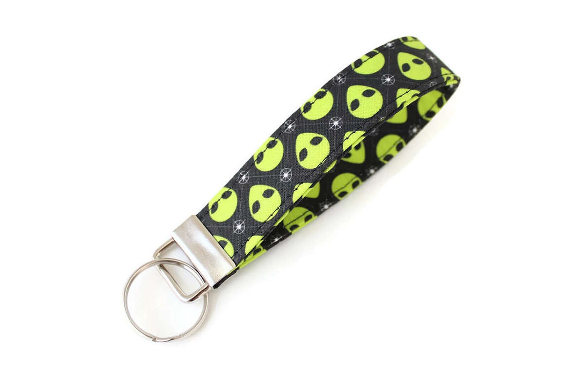 Alien Key Fob Alien Keychain Space Keychain Alien Wristlet | Etsy