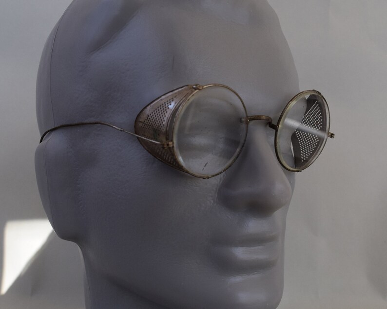 Round Adjustable Wire Frame Vintage 30s Safety Goggles | Etsy