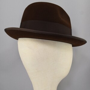 Chocolate Brown Vintage 50s Fedora Hat by Alexander 6 7/8 - Etsy