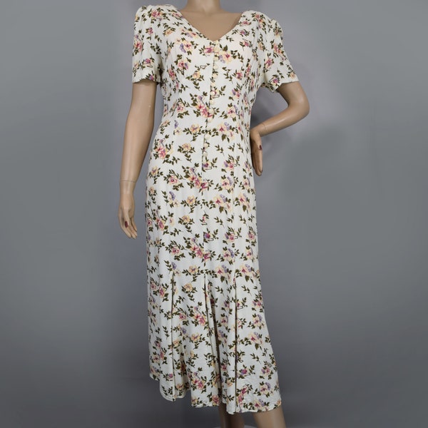 90s Floral Dress - Etsy
