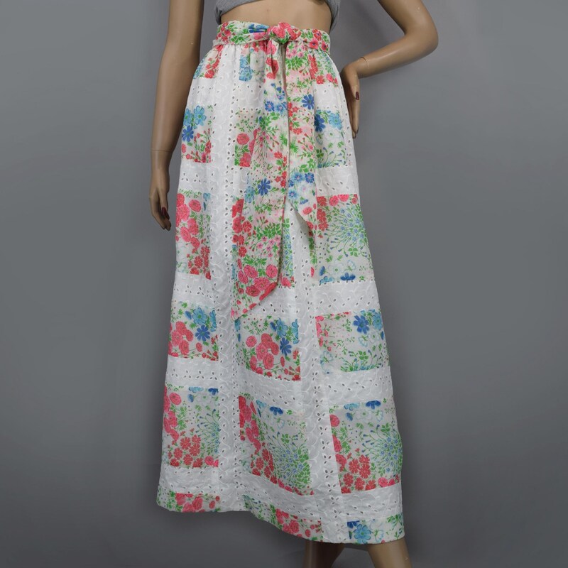 Long Patchwork Skirt - Etsy