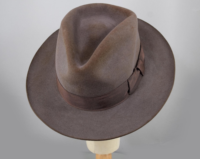 Brown Vintage 40s Style Fedora Hat Indiana Jones Movie Replica - Etsy