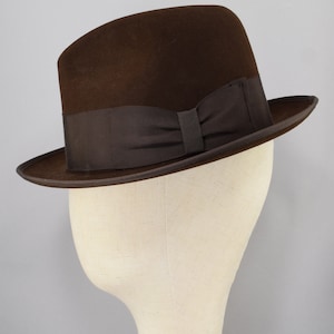 Chocolate Brown Vintage 50s Fedora Hat by Alexander 6 7/8 - Etsy
